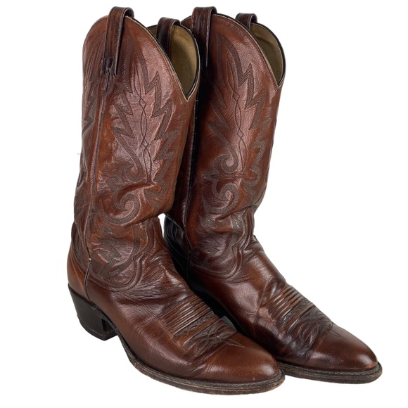 Dan Post | Shoes | Mens Dan Post Dark Brown Leather Vintage Cowboy ...